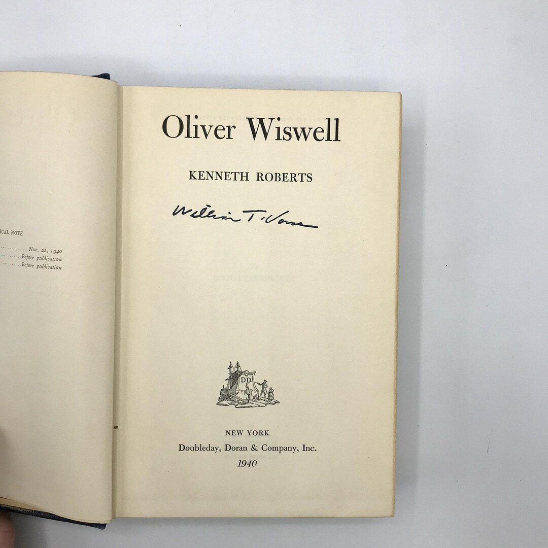 Oliver Wiswell Kenneth Lewis Roberts 1st Edition Hardcover Historical ...