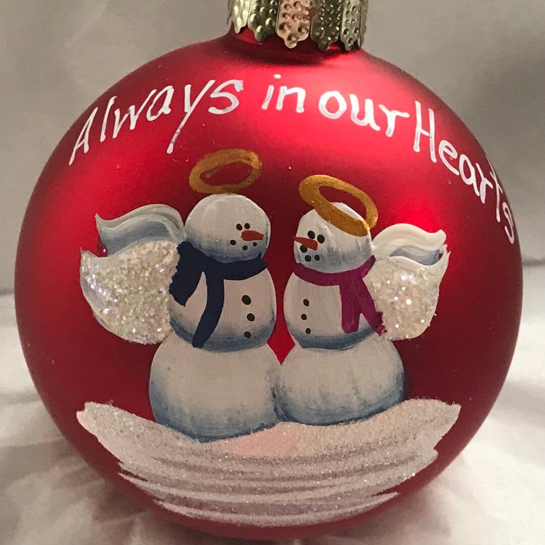 Double Angels for Mom and Dad or Grandma and Grandpa Christmas Ornament ...