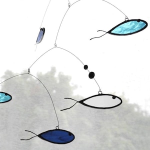 Fish Mobile, Fish Suncatcher, Stained Glass Fish, Father Day Gift ...