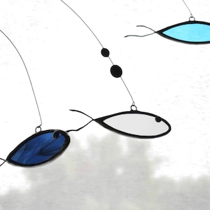 Fish Mobile, Fish Suncatcher, Stained Glass Fish, Father Day Gift ...