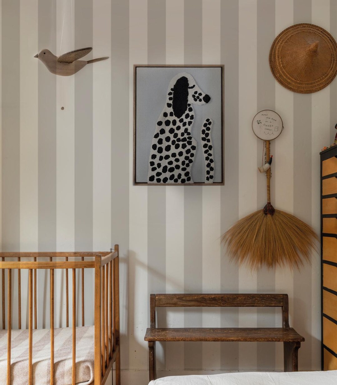 Bold Stripe Ash Wallpaper Mural: Modern Neutral Wall Art - Etsy