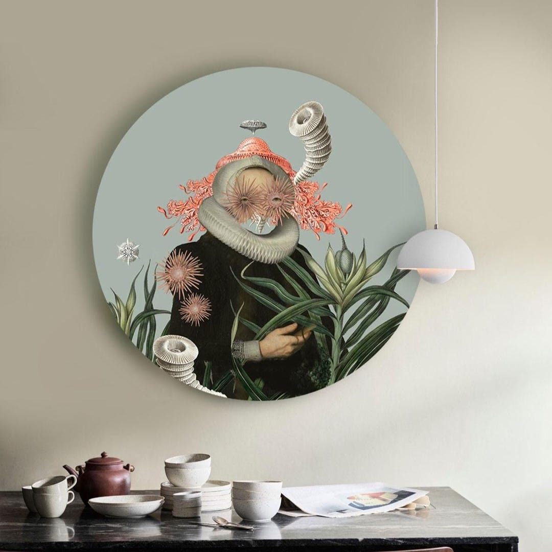 Lady Medusa Wall Decal: Large Round Peel & Stick Boho Mural - Etsy