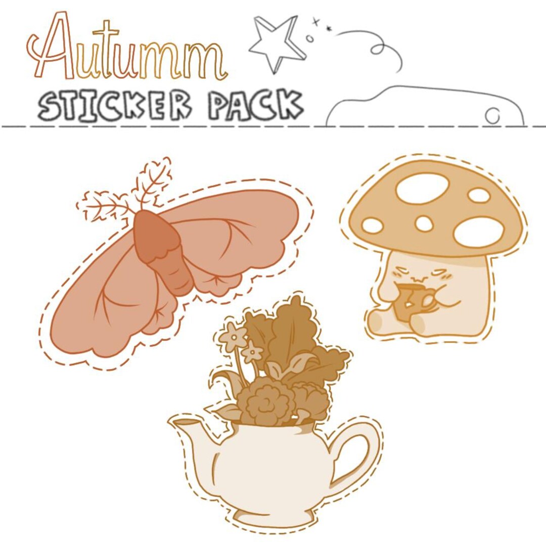 Sticker Pack - Digital Art - PNG Transparent - Etsy