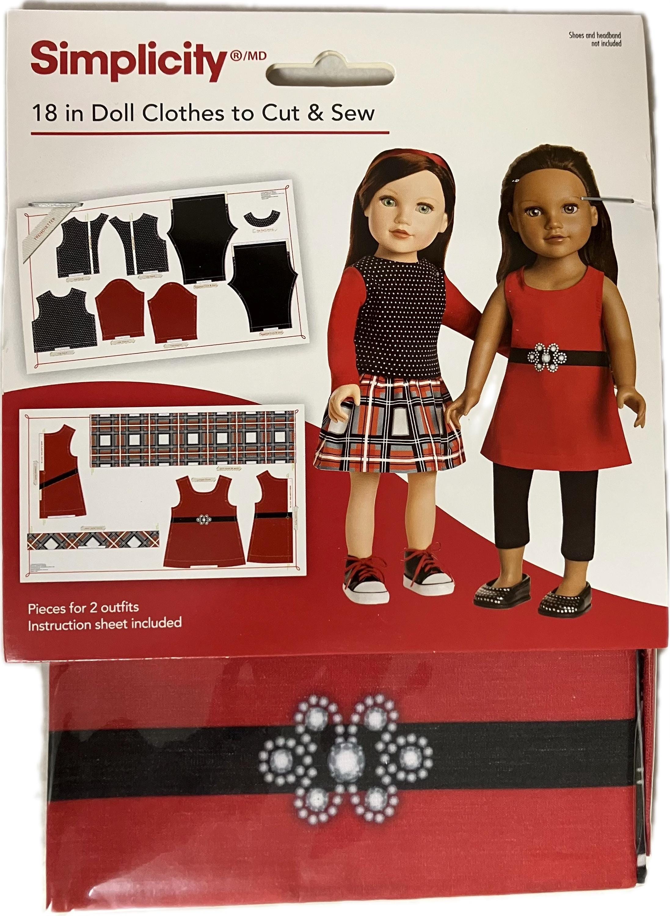 Simplicity / 18 Inch Doll Clothes Pattern to Cut and Sew / Fabric With ...