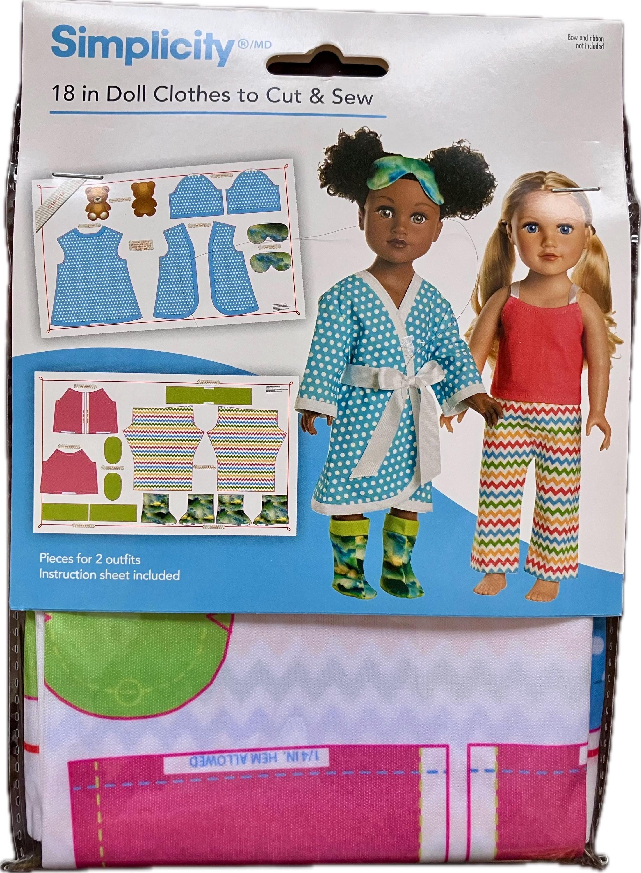 Simplicity / 18 Inch Doll Clothes Pattern to Cut and Sew / Fabric With ...