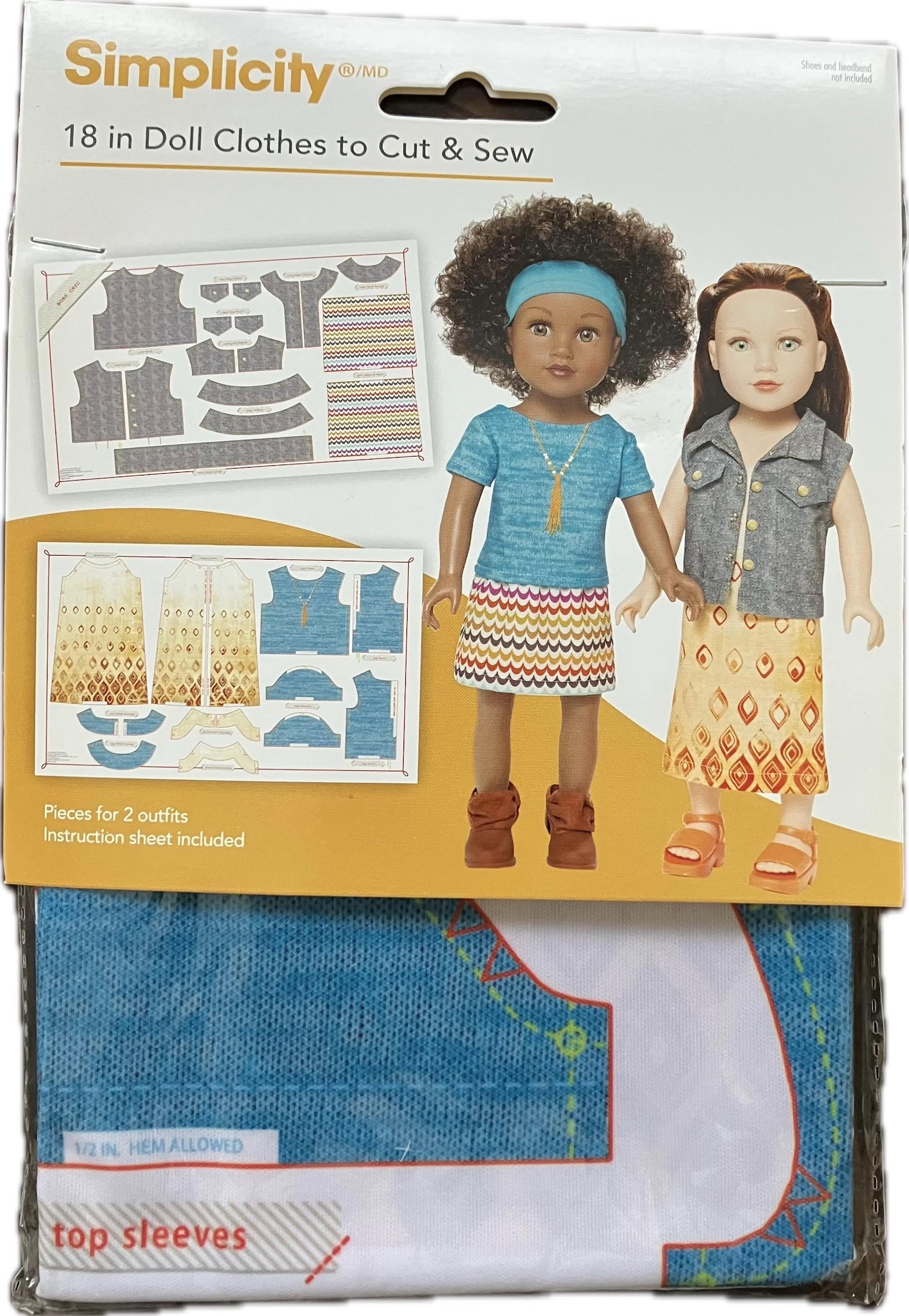 Simplicity / 18 Inch Doll Clothes Pattern to Cut and Sew / Fabric With ...