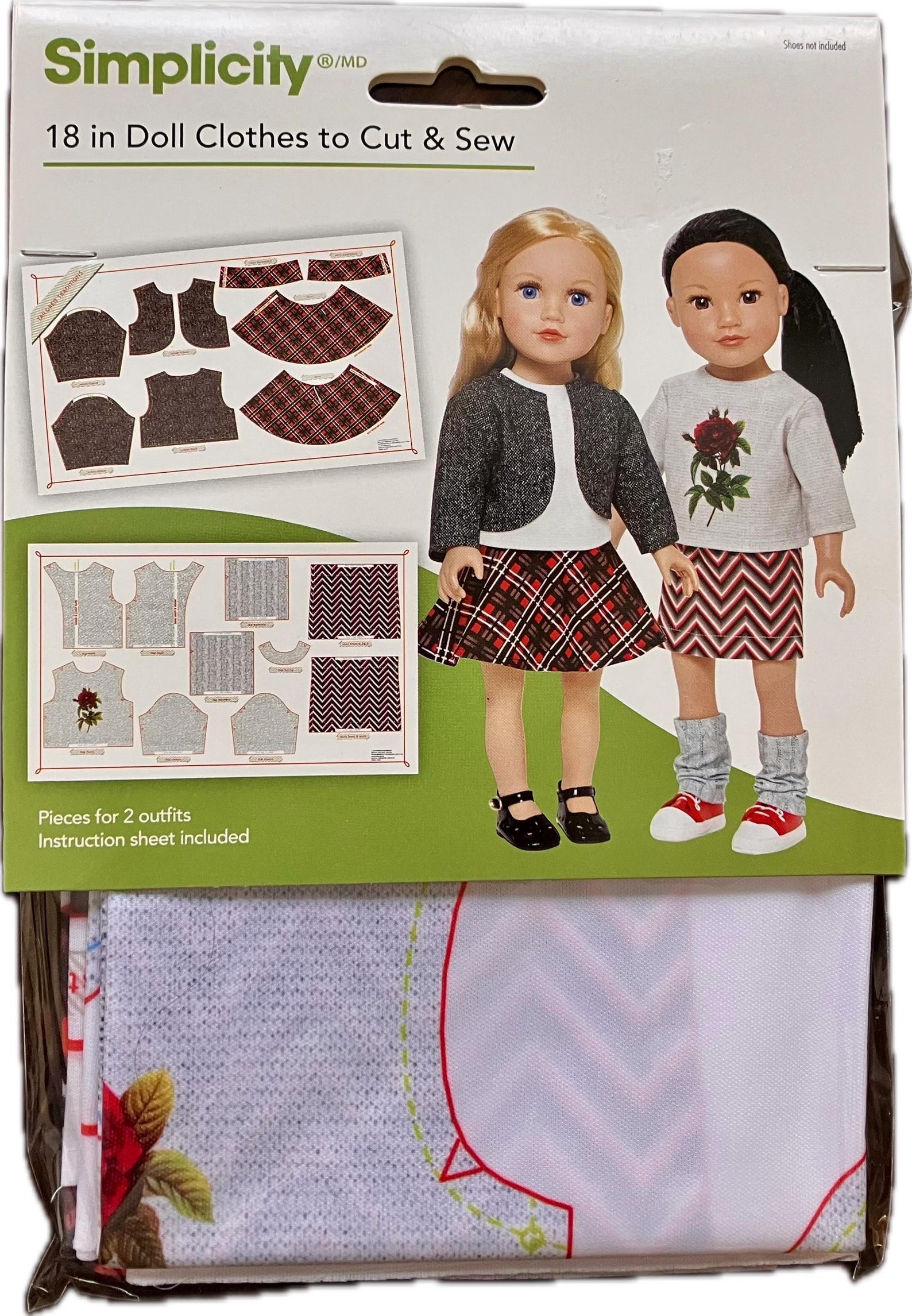 Simplicity / 18 Inch Doll Clothes Pattern to Cut and Sew / Fabric With ...