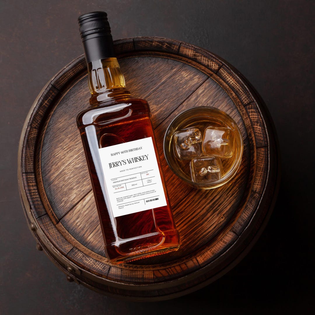 Custom Whiskey Label | Editable Canva Template (instant Download) - Etsy