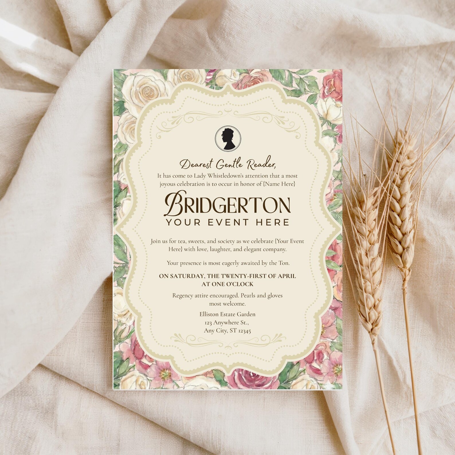 Bridgerton Invite | Watch Party | Birthday | Bridal Shower | Tea Party ...