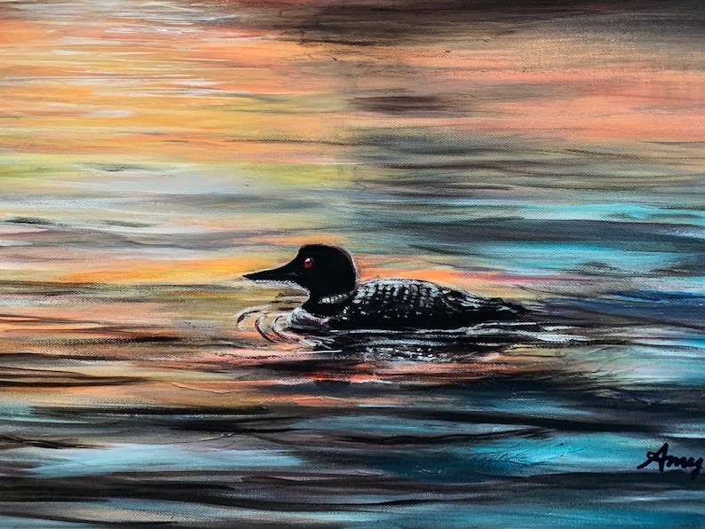 Minnesota Loon Canvas Art Painting.. Multiple Sizes Available. - Etsy