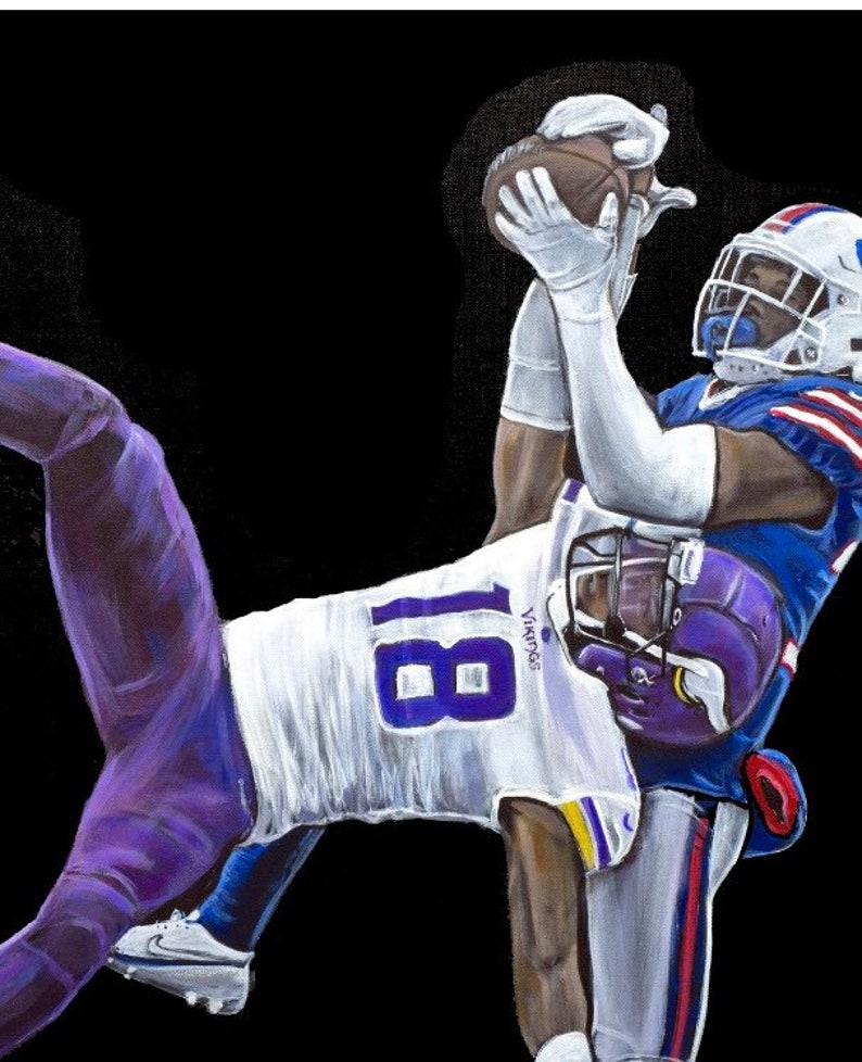 Justin Jefferson Catch Canvas Print: Limited Edition Football Art - Etsy