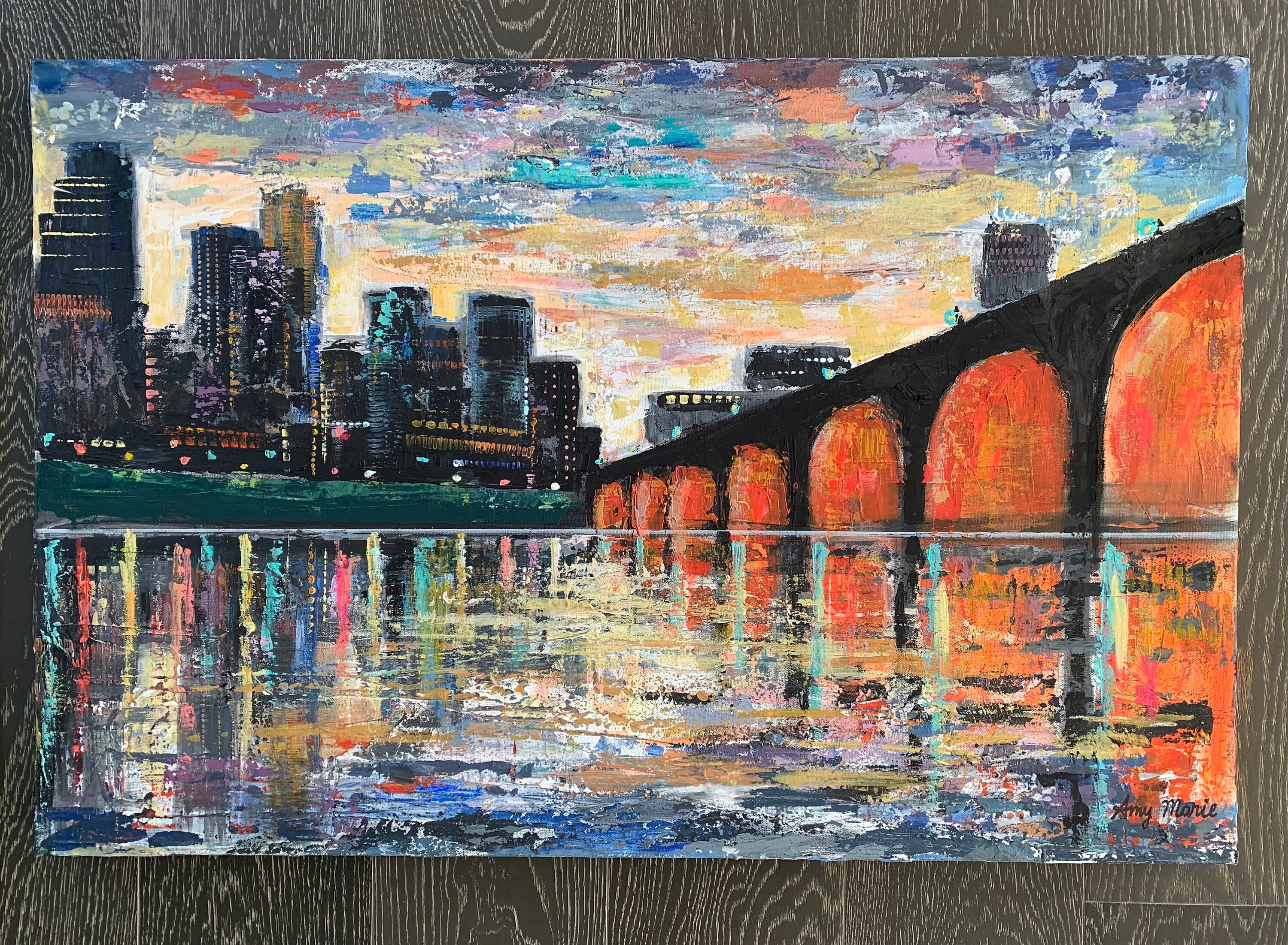 Stone Arch Bridge Canvas New York City Canvas Wall Art, 'Brooklyn