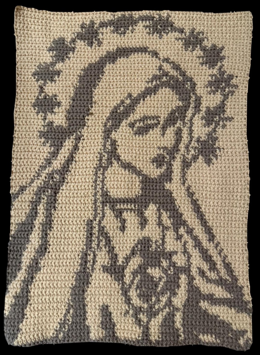 Virgin Mary Crochet Tapestry - Etsy