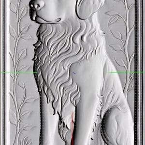 Golden Retriever STL File: 3D Dog Relief Panel for CNC Router - Etsy