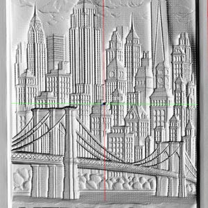 New York STL File – 3D Relief Model of NYC Skyline & Manhattan Bridge ...