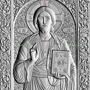Jesus Christ Icon 3D STL Model: Orthodox Christian CNC Carving File - Etsy