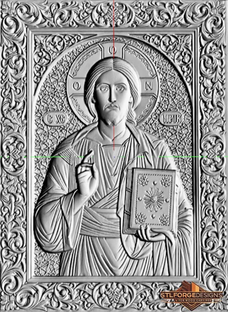 Jesus Christ Icon 3D STL Model: Orthodox Christian CNC Carving File - Etsy