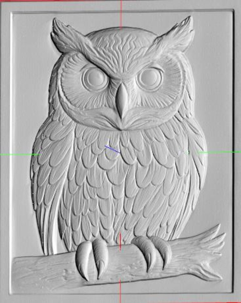 Owl Panel STL File | 3D Wood Carving Relief for CNC Router & Laser Cut ...