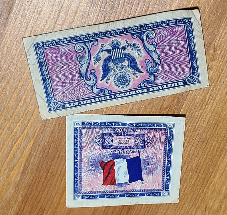 Two Wwii-korean War Military Payment Certificates Currency Occupation ...