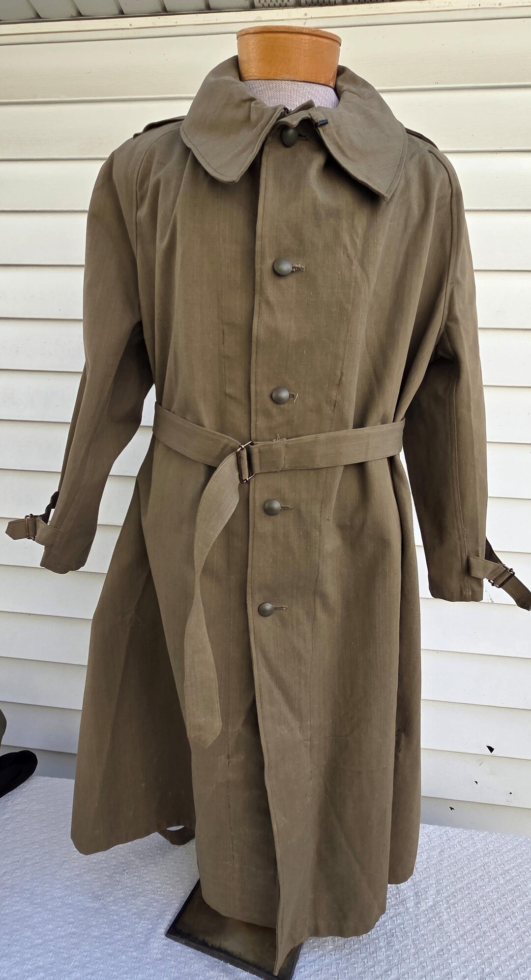 WWII M35 French Army Trench Coat Motorcycle Jacket 1944? - Etsy