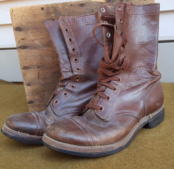 US Army M48 Leather Boots 7.5 | Etsy