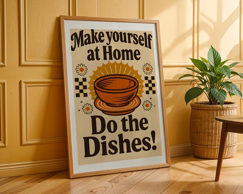 Funny Kitchen Print | Kitchen Arte Poster | Decorative Kitchen Poster ...