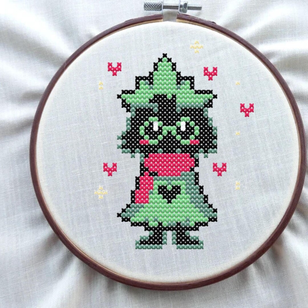 Mini Ralsei Deltarune Cross Stitch Pattern PDF – 46x48 – Beginner Pixel ...