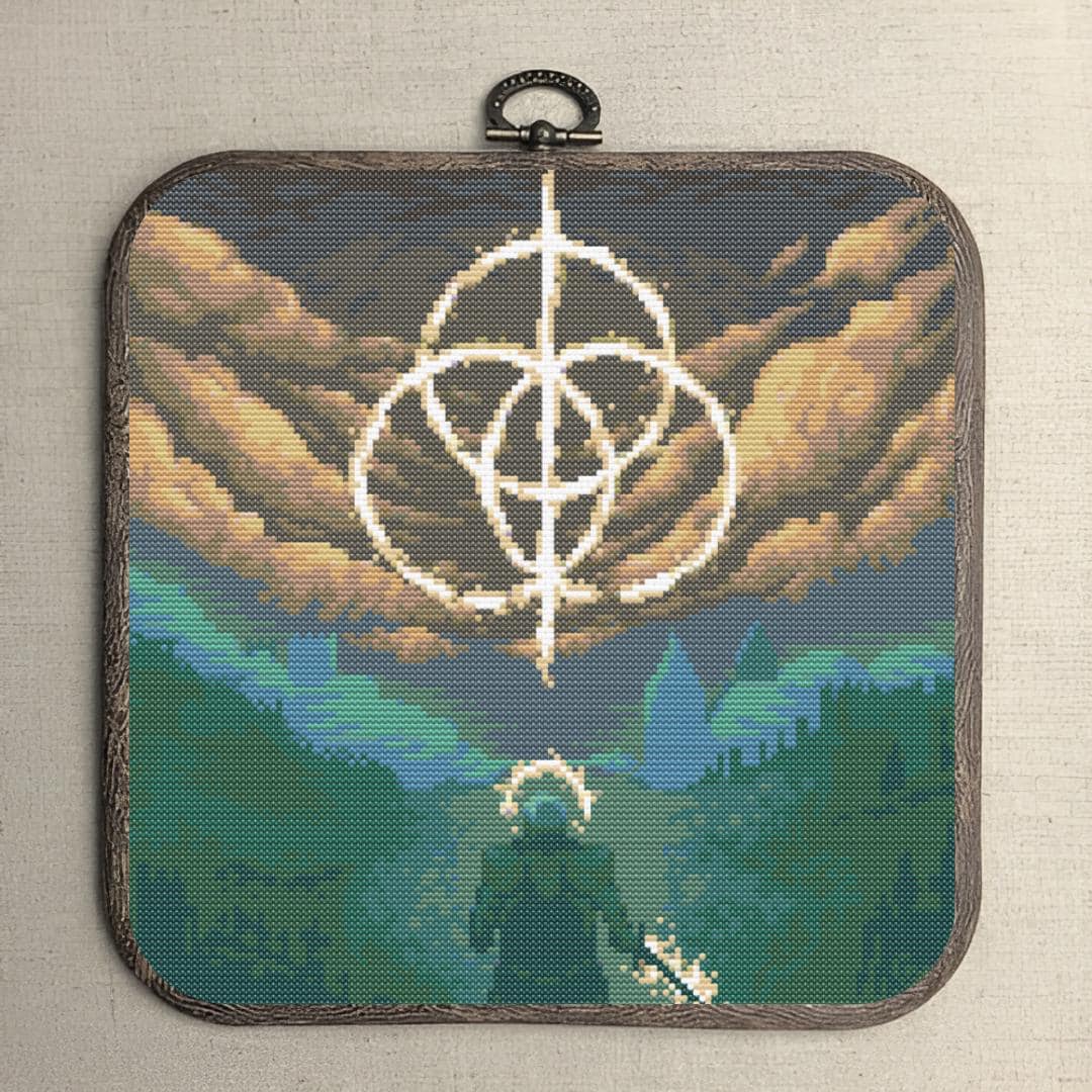 Elden Ring Poster Cross Stitch Pattern – Dark Fantasy PDF | 138x143 ...