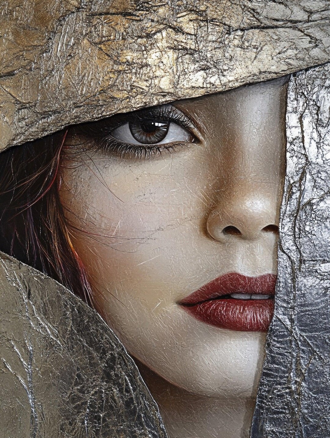 GOLDEN GAZE - A Glimpse Through Time - Canvas - Etsy