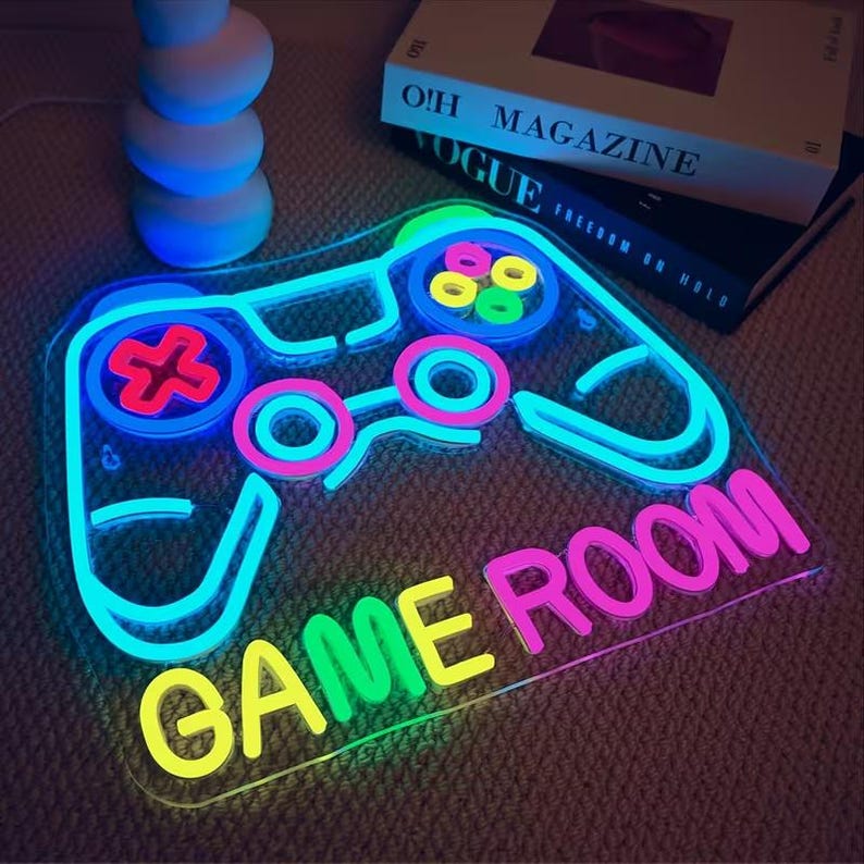 Neon Sign Custom, Led Neon Sign, Gaming Zone Neon Sign, Led Sign, Neon ...