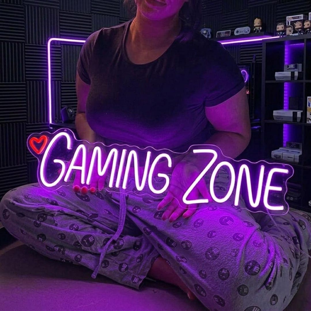Neon Sign Custom, Led Neon Sign, Gaming Zone Neon Sign, Led Sign, Neon ...