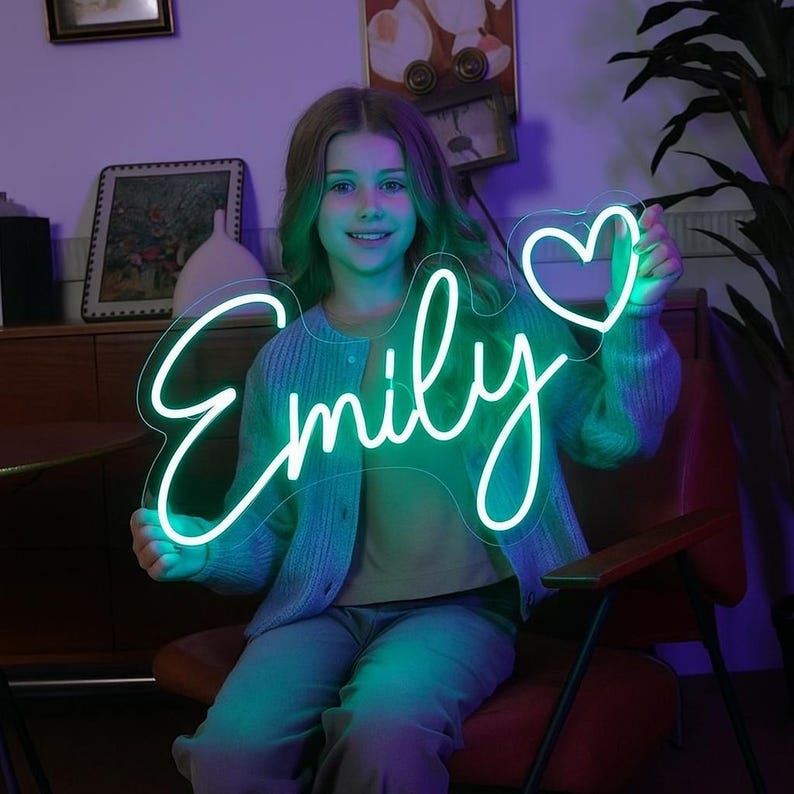 Personalized Kids Name Neon Sign – Custom Neon Wall Art & LED Decor ...