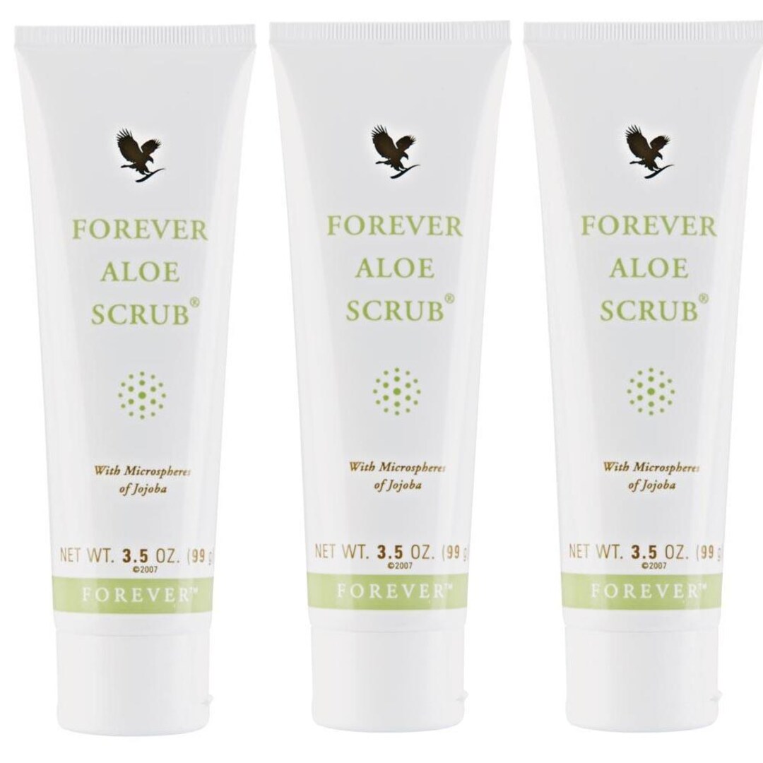 Forever Aloe Scrub Pack of 3 Packof 6| Natural Exfoliating Face & Body ...