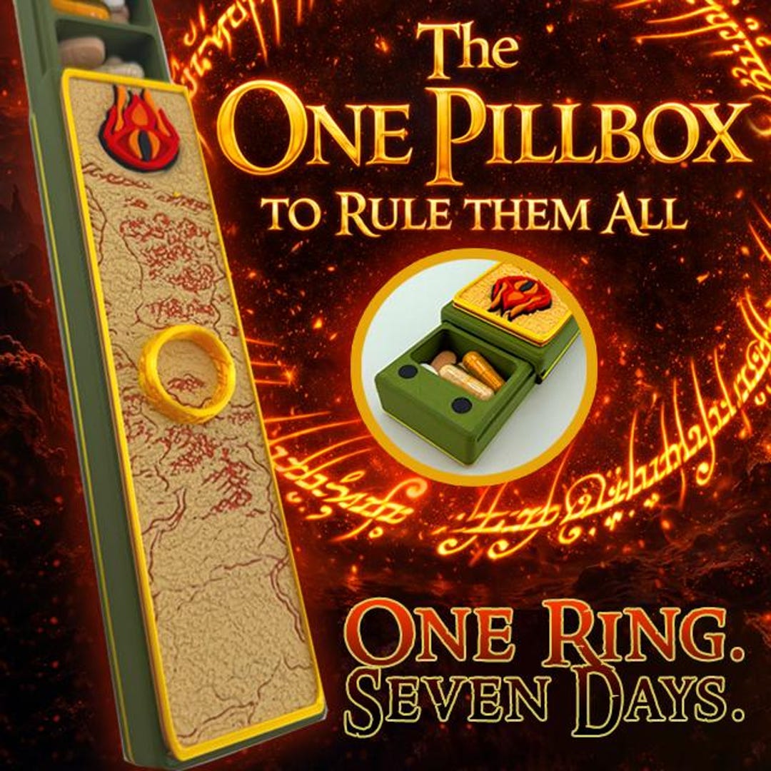 The One Pillbox to Rule Them All – Lotr-inspired Fantasy Pill Box | 7 ...