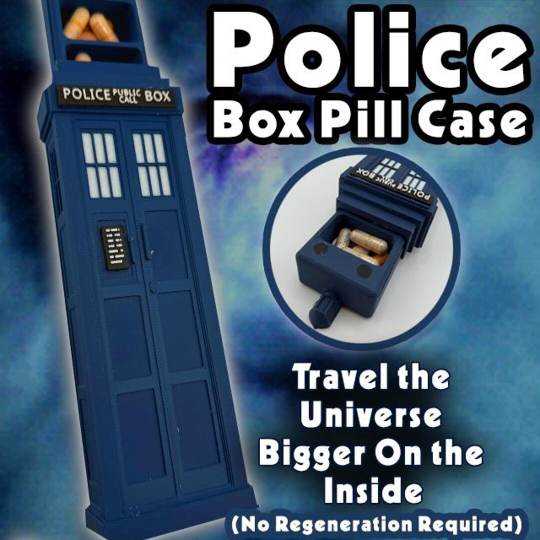 Police Box Pill Organizer – Sci-fi Travel Medicine Box - Etsy