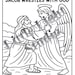 Jacob Wrestles With God Coloring Sheet | Printable Bible Story Page ...