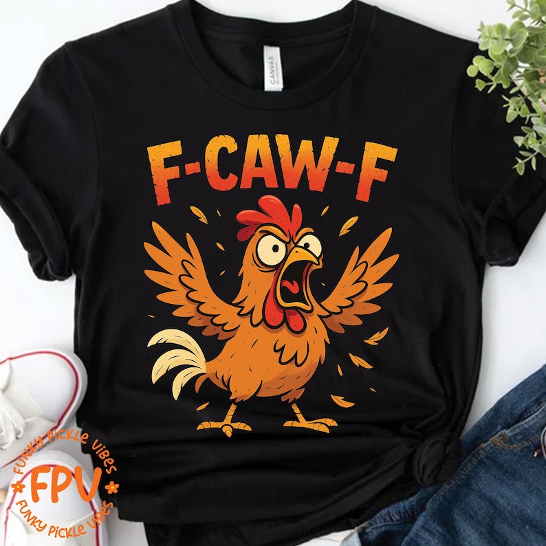Funny Rooster PNG Bundle, F-caw-f Chicken Meme Clipart, Sarcastic Farm ...