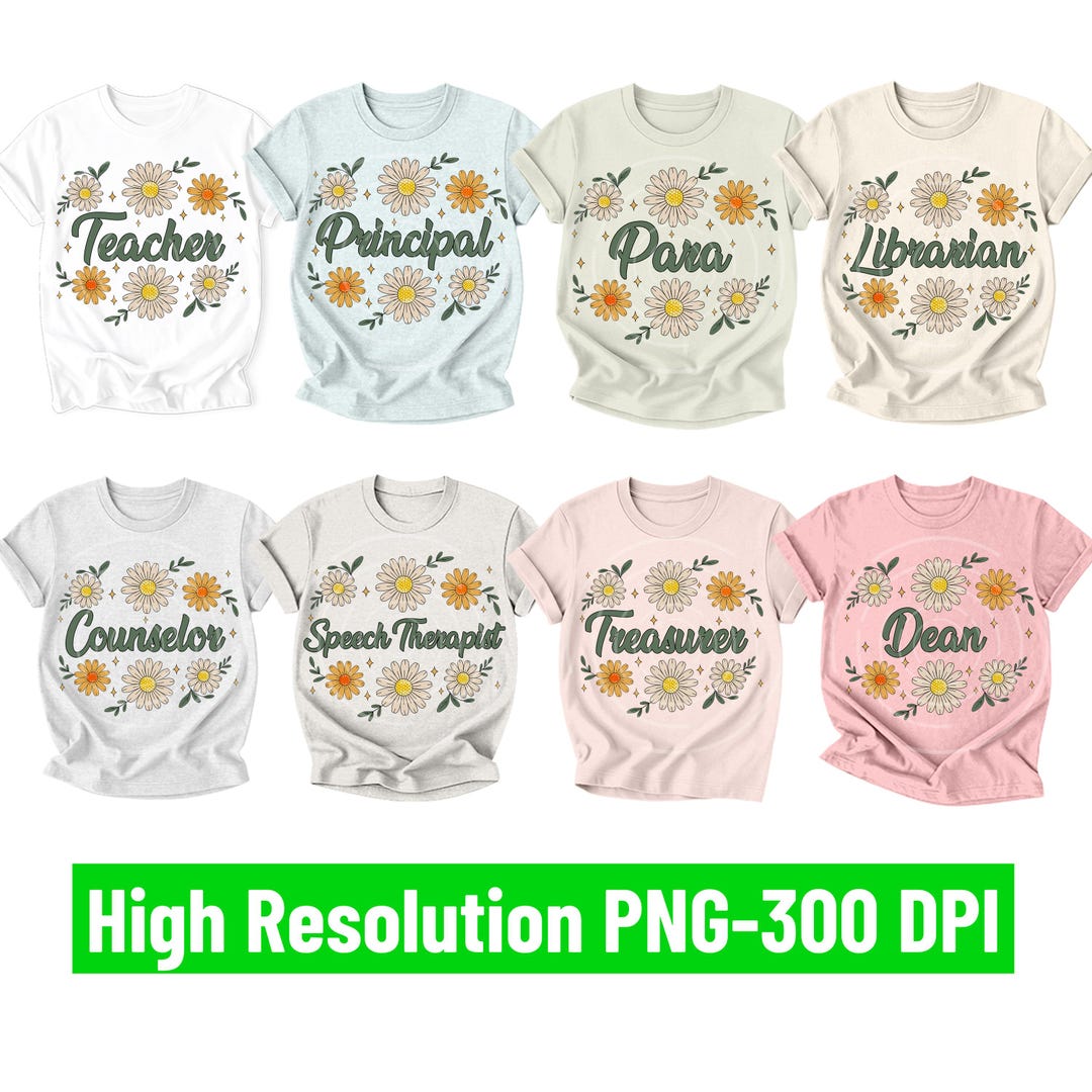 School Occupation PNG Bundle: Teacher, Counselor, Para Designs (digital ...