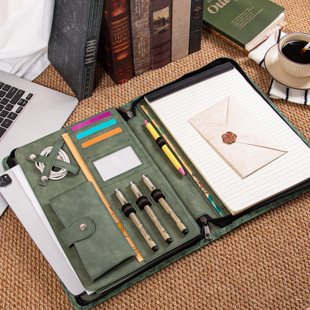 Personalized Pu Leather Portfolio,3-ring Padfolio Custom, Handbag for ...