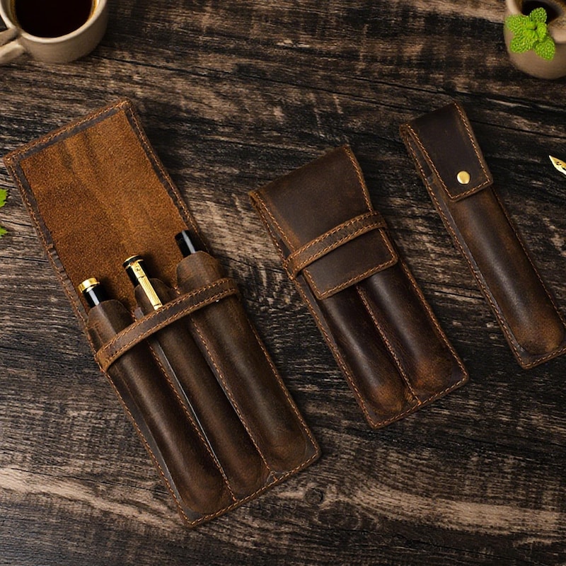 Leather Fountain Pen Case - Etsy