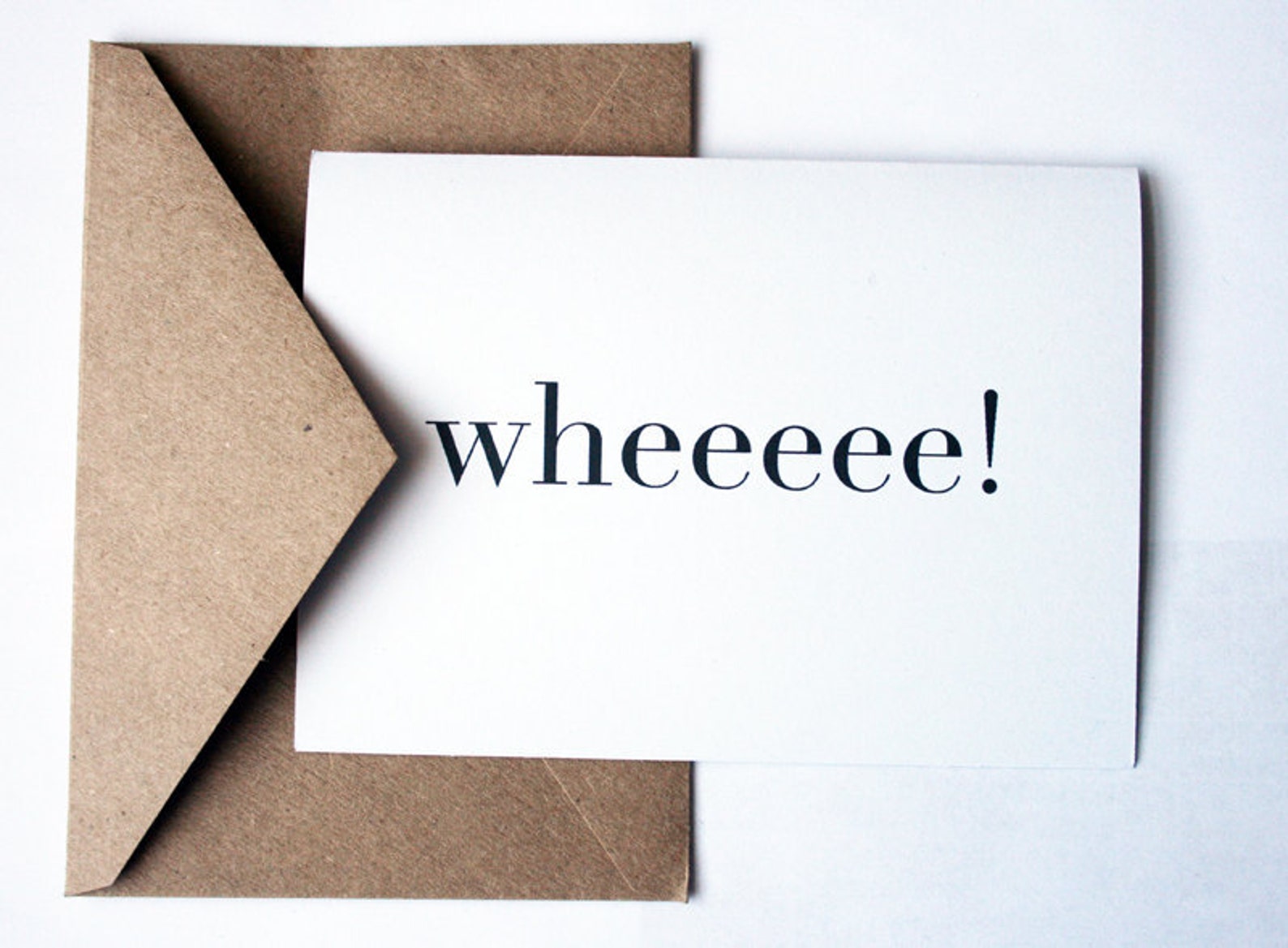 Wheeeee -- Happy -- Card and Envelope Set -- Hooray Series - Etsy