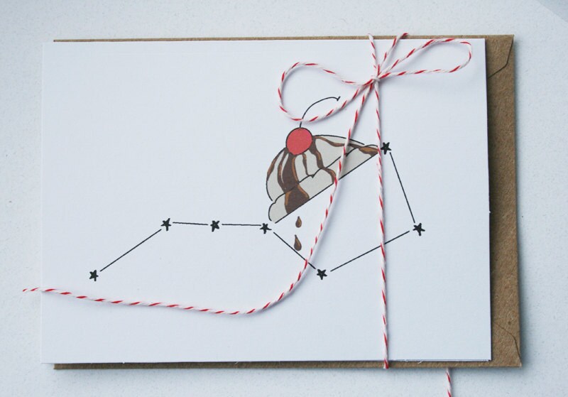 The Big Dipper -- Ice Cream Greeting -- Card & Envelope Set - Etsy