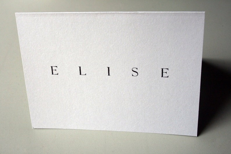Personalized Stationery -- E L I S E -- Contemporary Stationery Set of ...