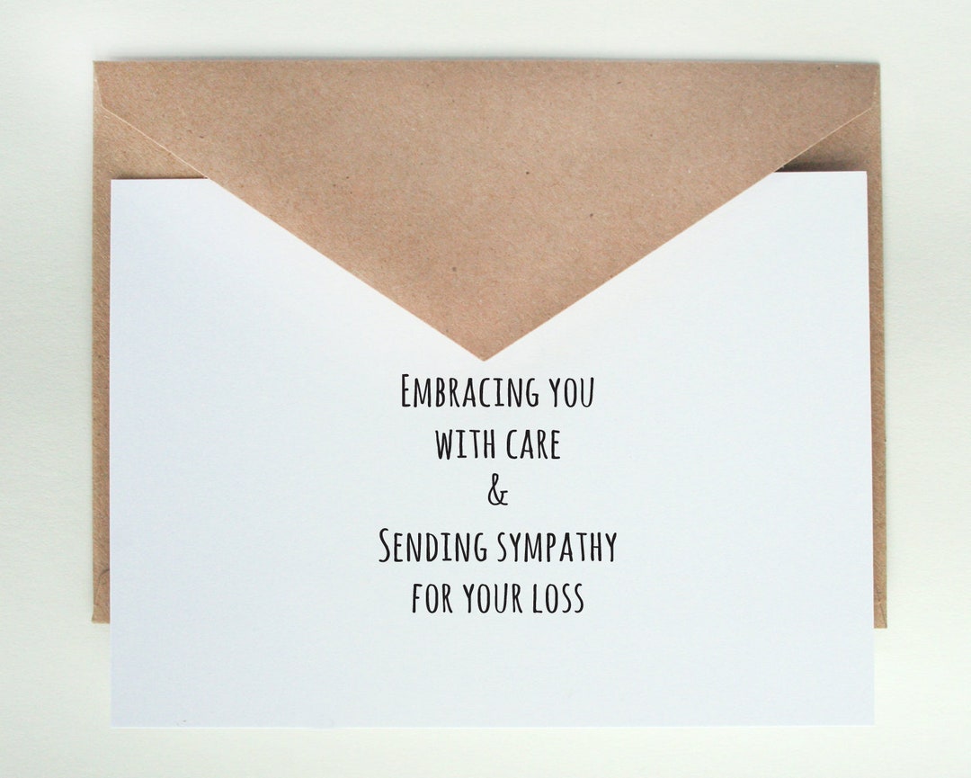 Sympathy Card & Envelope -- Sharing Care and Support - Etsy