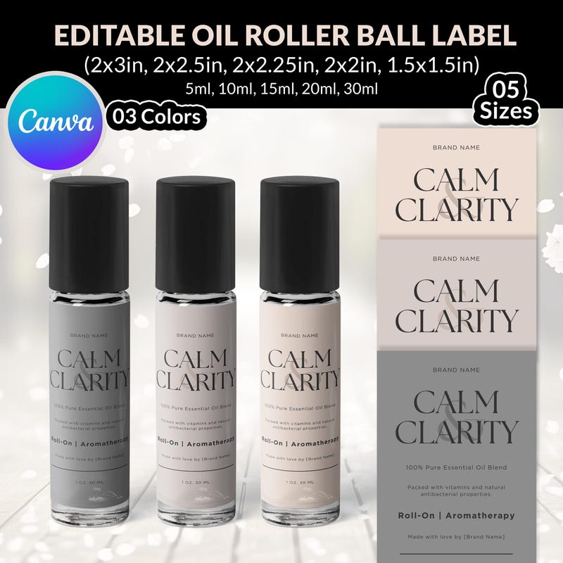 Roller Bottle Label - Etsy