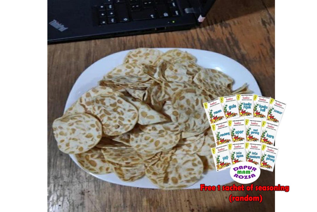 500 Grams of Savory and Crispy Oven-baked Sago Tempeh Chips - Etsy