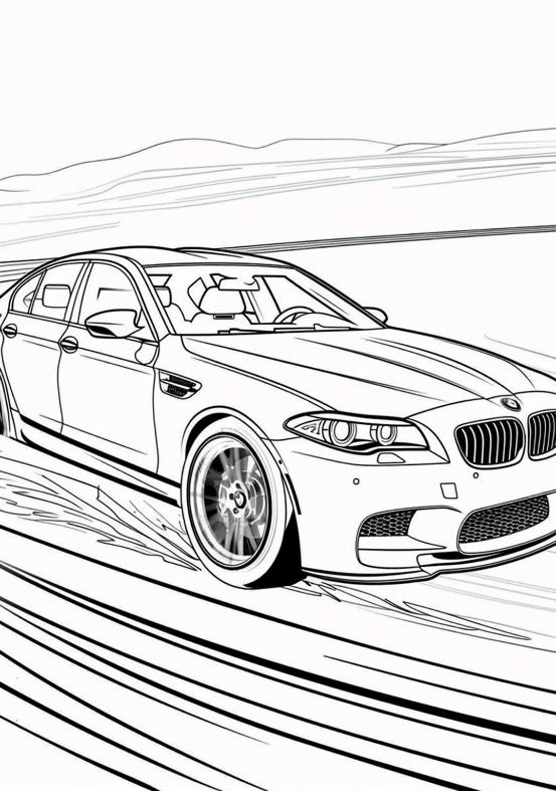Luxury Cars Coloring Book for Kids – Printable Digital Download ...