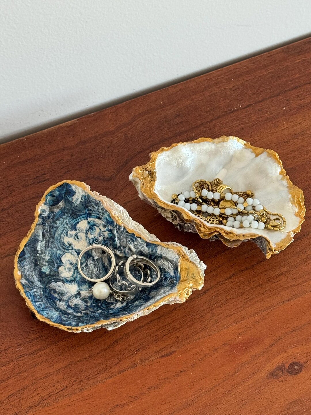 Shell Jewellery Box, Oyster Decoration, Salt&pepper, Home, Coastal, Sea ...