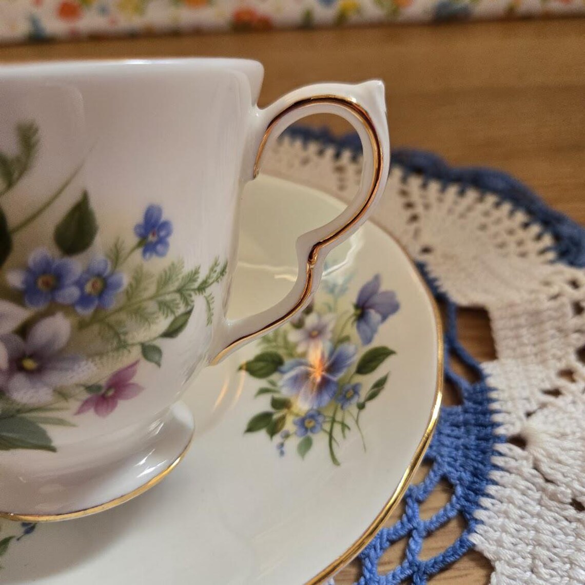 Vintage Cottagecore Tea Set – Burmel Hanky, Queen Anne Teacup, Floral ...