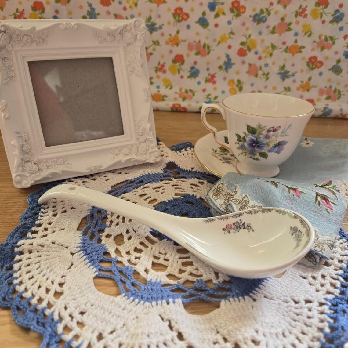 Vintage Cottagecore Tea Set – Burmel Hanky, Queen Anne Teacup, Floral ...